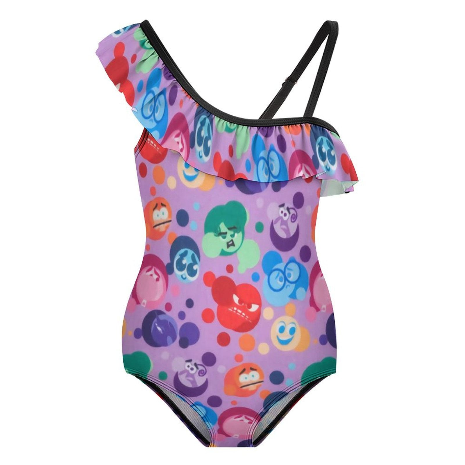 Inside Out 2 Girls Swimsuit One Piece Swimsuits Ruffle Bathing Suit ...