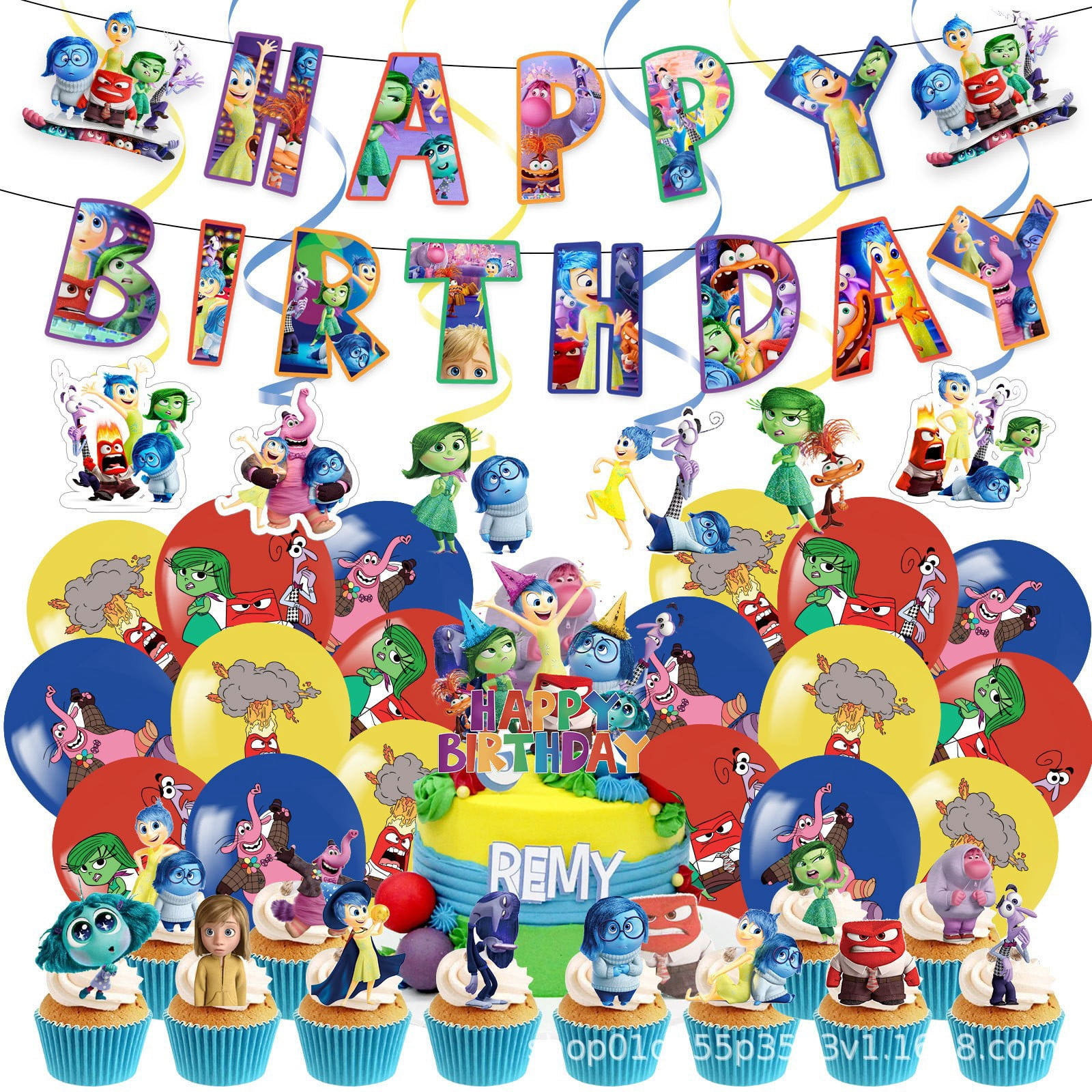 Inside-Out 2 Kids Birthday Party Supplies, 45 PCS/51 PCS Party ...