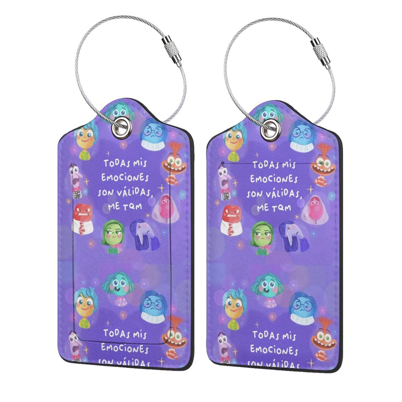 Inside Out 2 Luggage Tags for Suitcases Travel ID Identification Labels ...