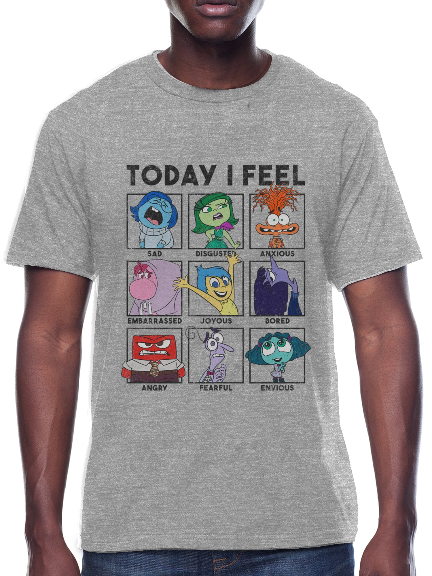Inside Out 2, Men's Graphic Tee, Today I Feel, Sizes S-3XL - Walmart.com
