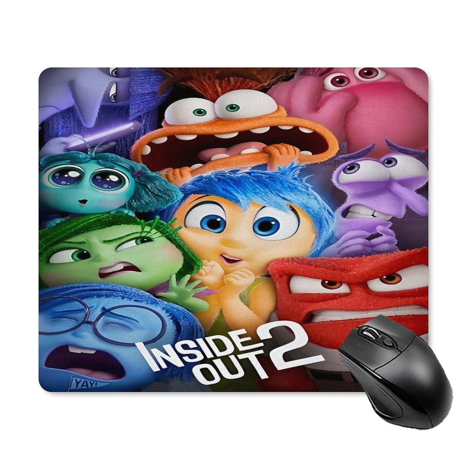 Inside Out 2 Mouse Pad 18*22cm Non-Slip Base and Stitched Edge for ...