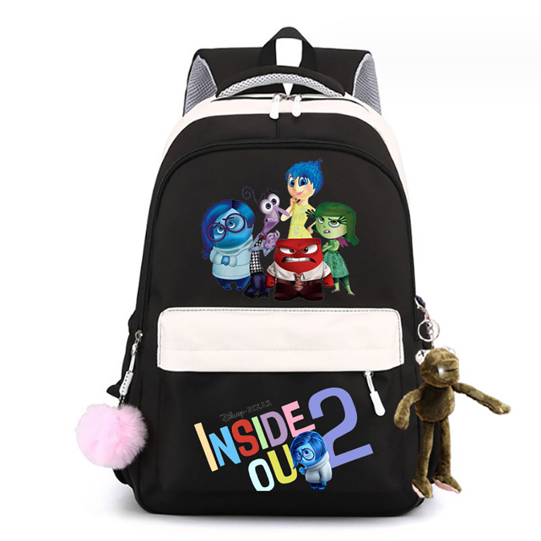 Inside Out 2 Nylon Backpack Cartoon Comfort Backpack Casual Sports 3d ...