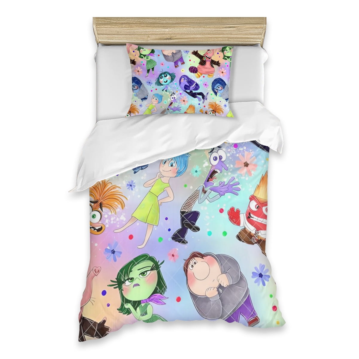 Inside Out 2 Piece Set Breathable Down Comforter + 1 Pillowcase, Twin ...