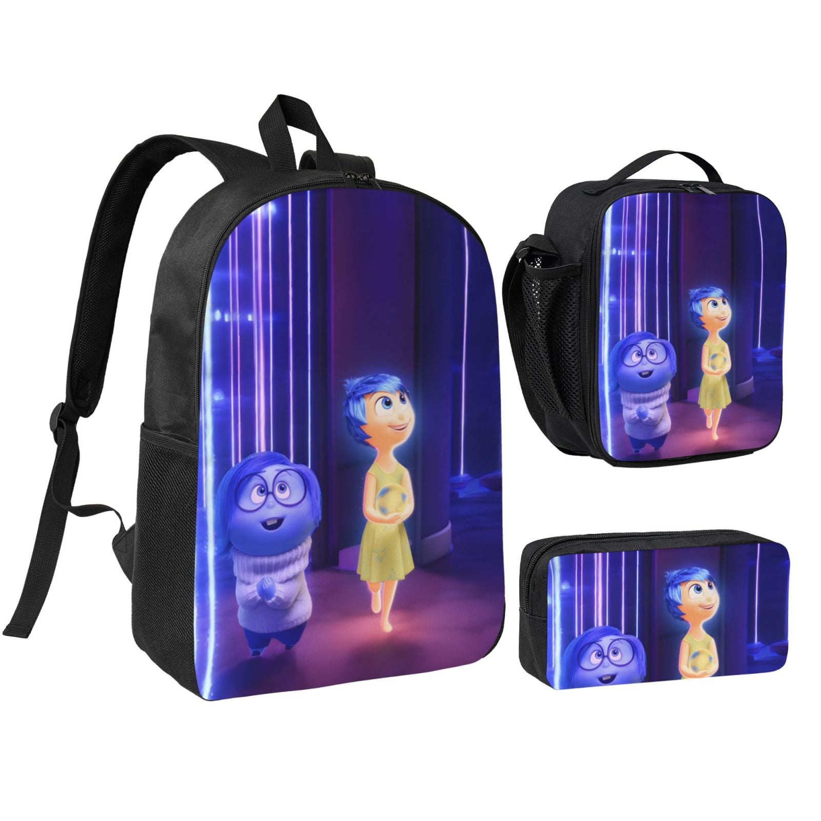 Inside Out 2 School Backpack with Lunch Box and Pencil Cas Backpack Set ...