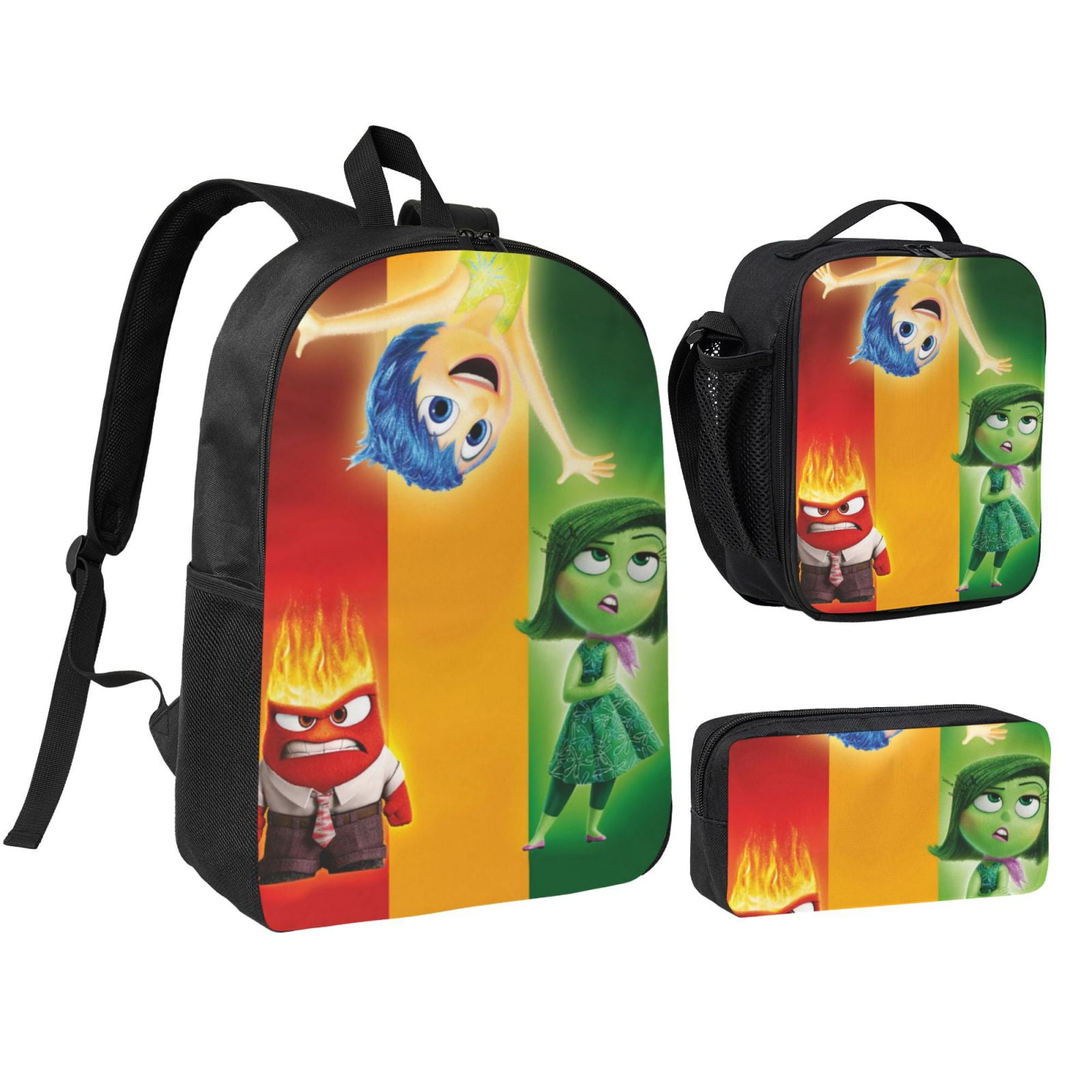 Inside Out 2 School Backpack with Lunch Box and Pencil Cas Backpack Set ...