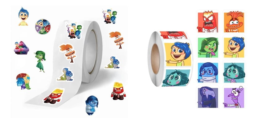 Inside Out 2 Stickers Vinyl Stickers Decorations 500pcs Roll, 2 Rolls ...