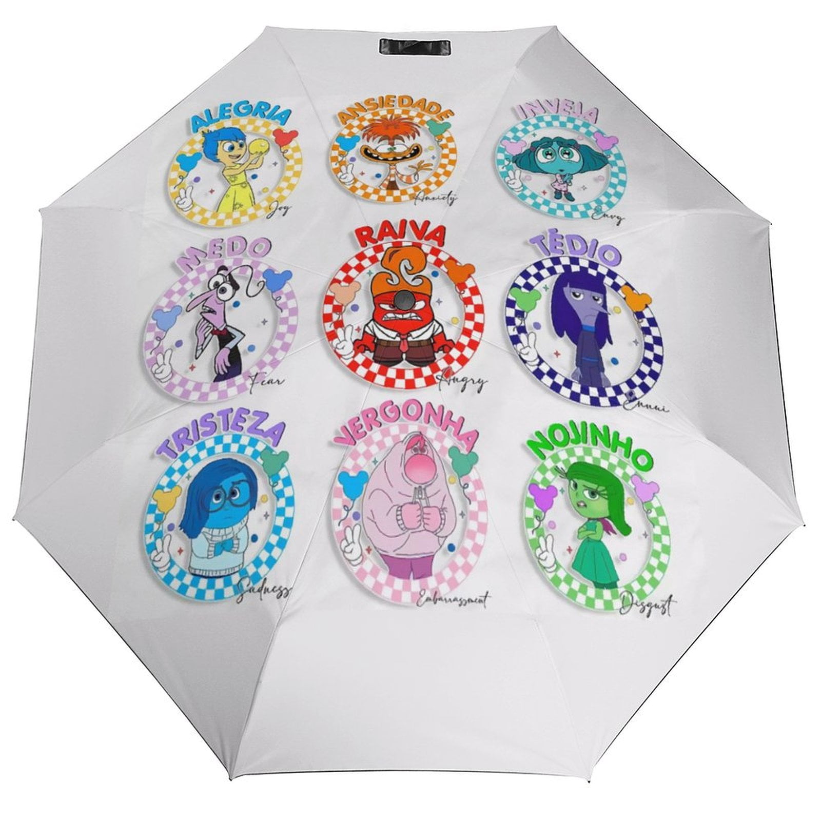 Inside Out 2 Sun umbrella Automatic Open/Close Sun Rain Travel Umbrella ...