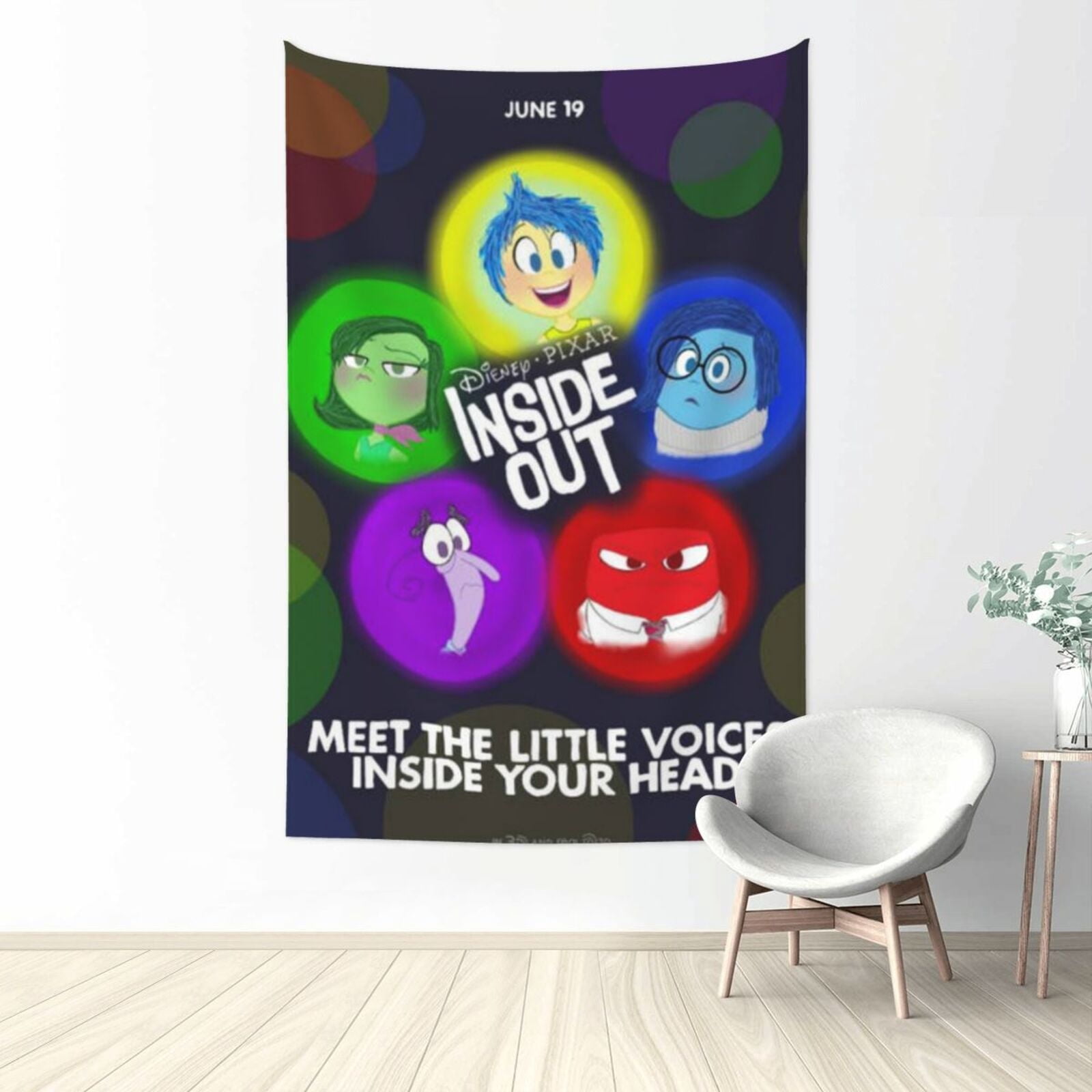 Inside Out 2 Tapestry Wave Wall Hanging Home Decoration Wall Blanket ...