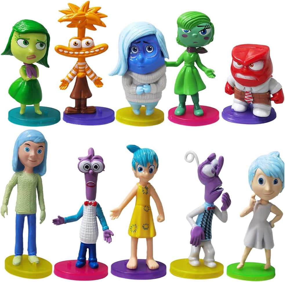 Inside Out 2 Toys, Pack of 10 Inside Out Action Figures Toys for Kids ...