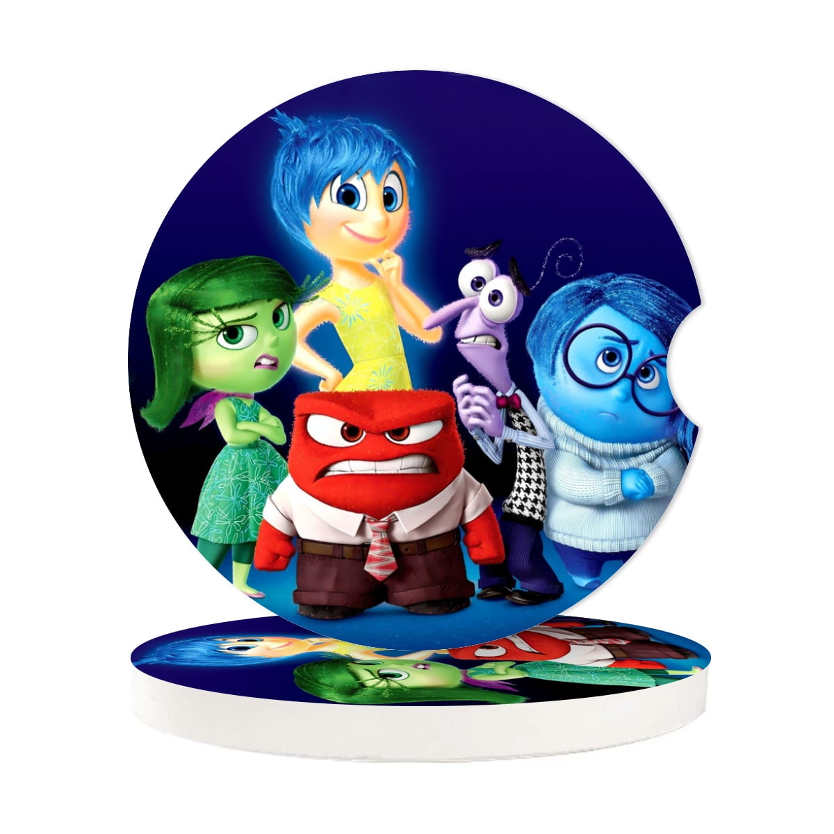 Inside Out Absorbent Car Coasters, Cup Holders, Cork Base Beverage ...