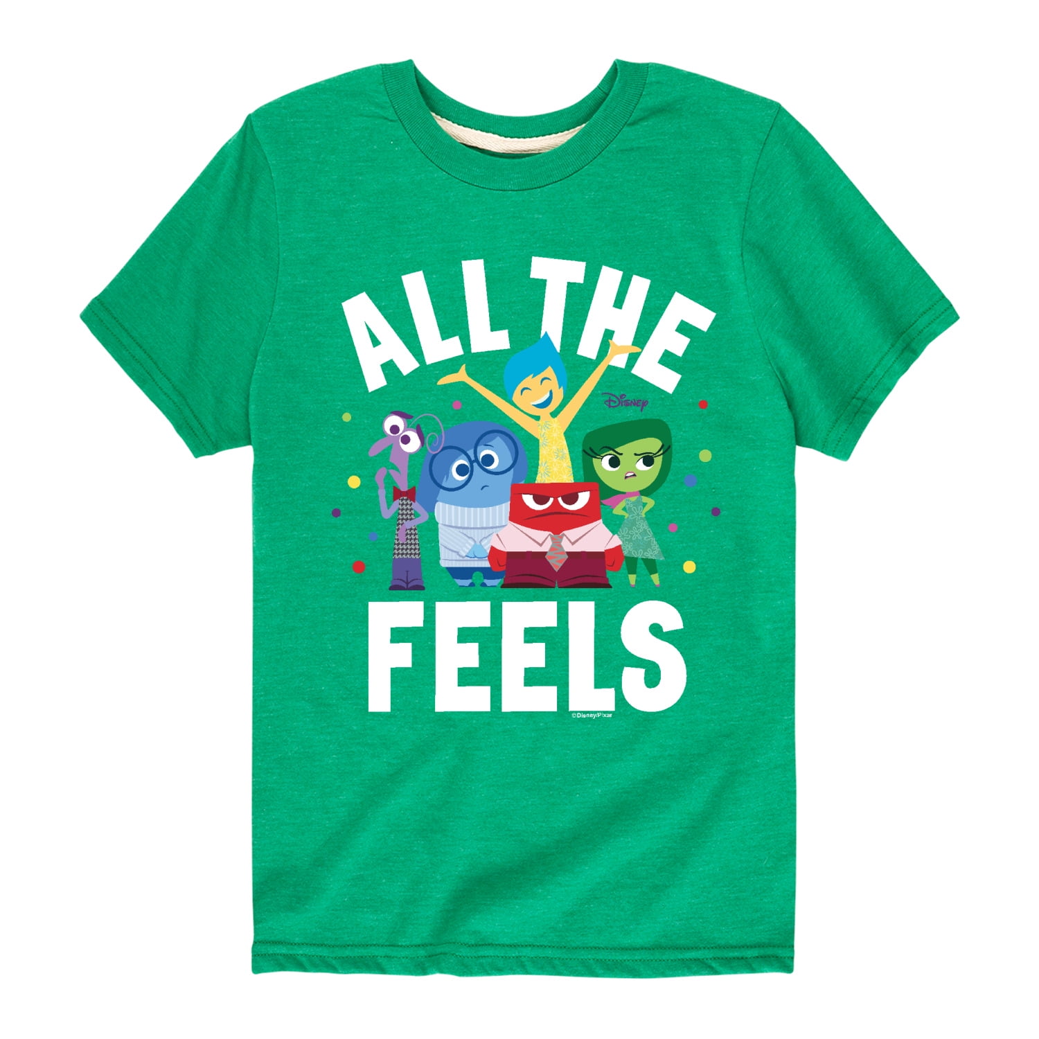 Inside Out - All The Feels - Toddler And Youth Short Sleeve Graphic T ...