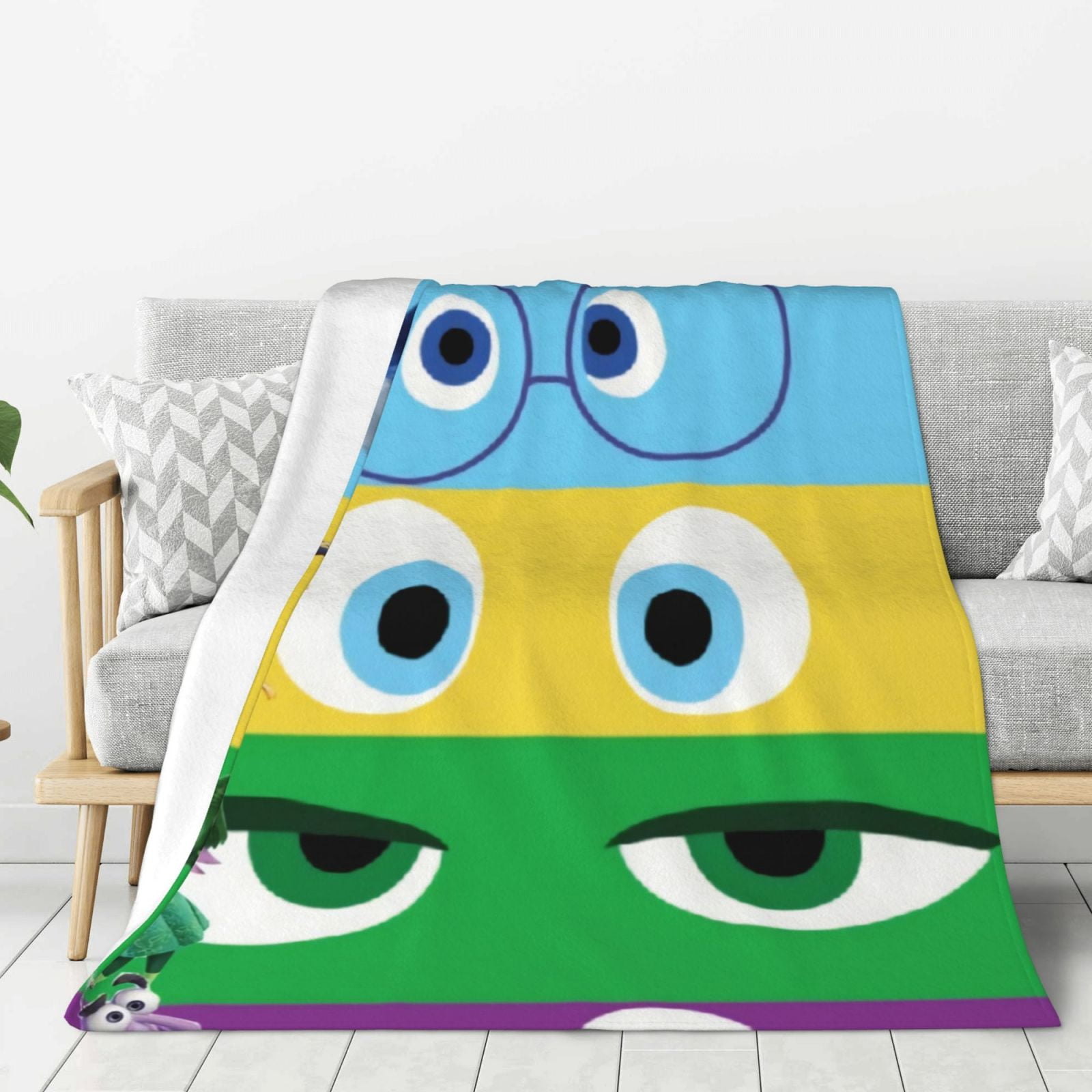 Inside Out Angry Sadness Joy Disgust Disgust Blanket,Throw Blanket for ...