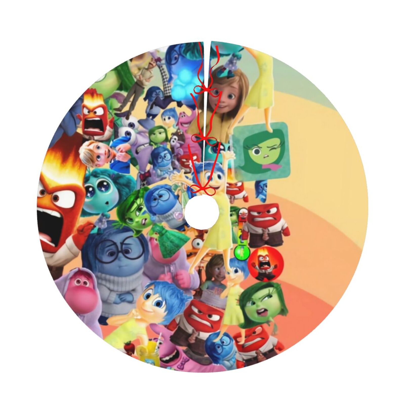 Inside Out Angry Sadness Joy Disgust Disgust Christmas Tree Skirt 48 ...