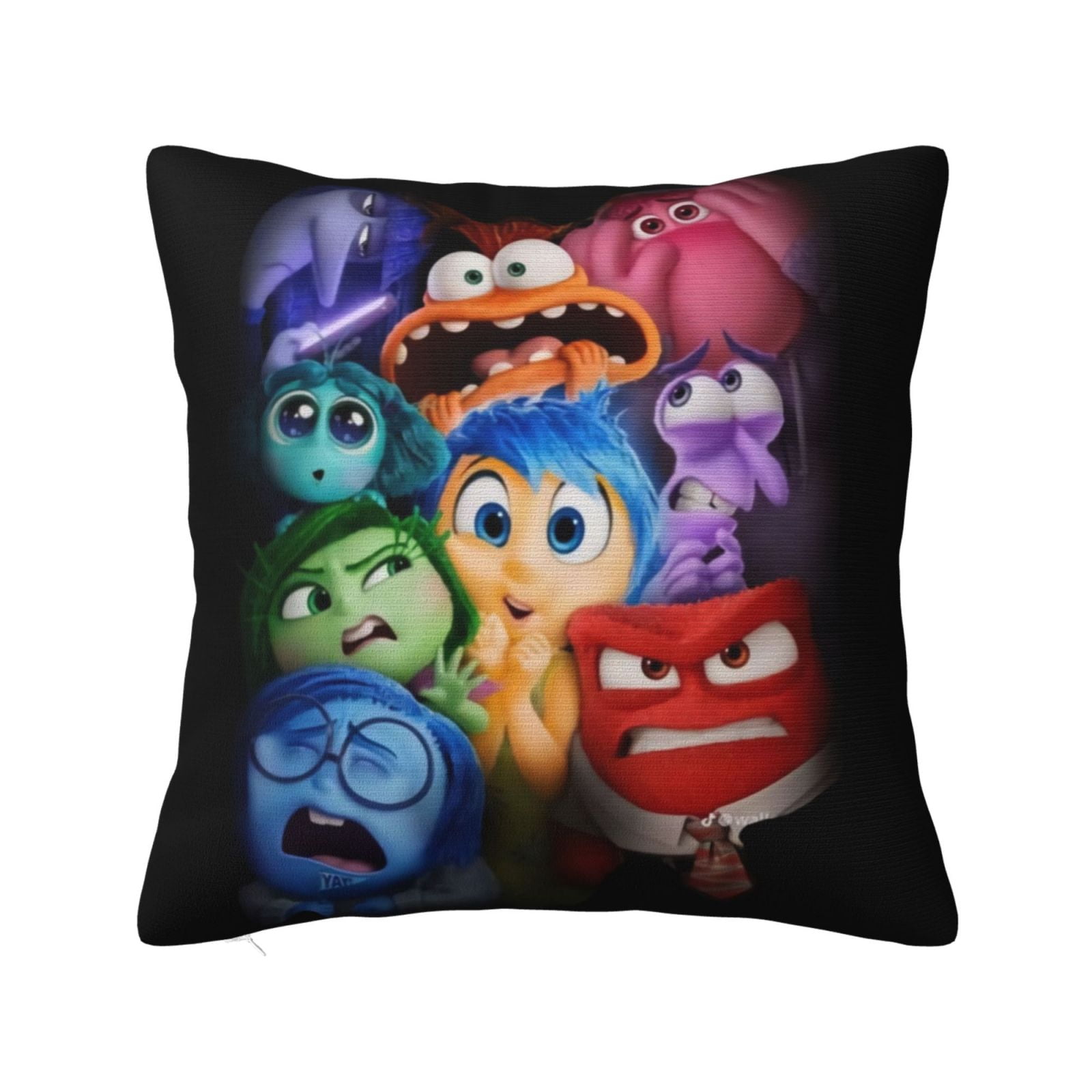 Inside Out Angry Sadness Joy Disgust Disgust Pillow Covers 16x16 Inch ...