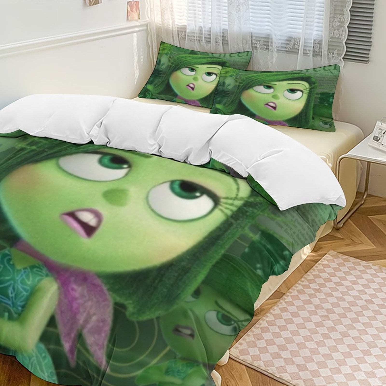 Inside Out Anime Cartoon Bedding 3-Piece Set, 79 X 90 Inches, 1 Duvet ...