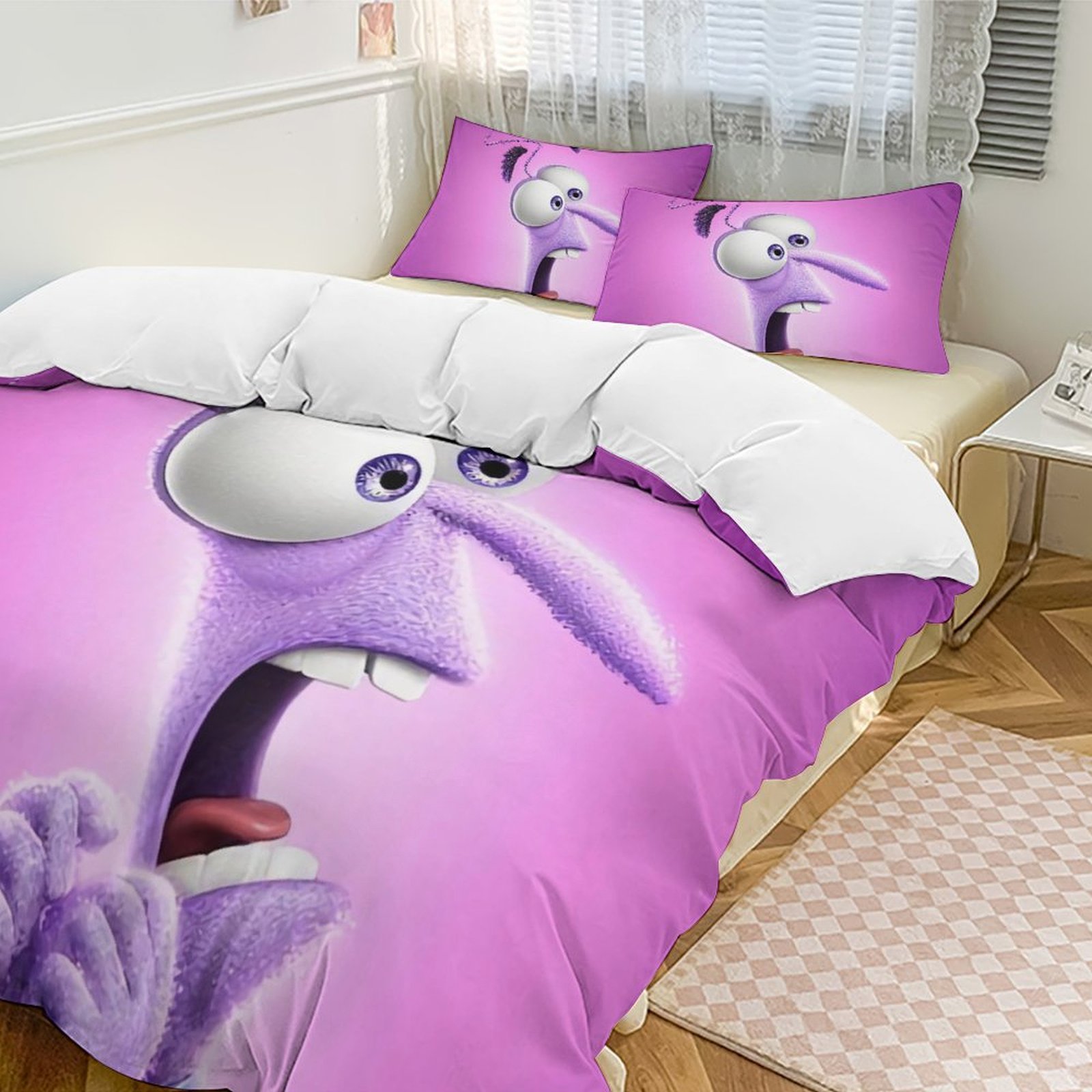 Inside Out Anime Cartoon Bedding 3-Piece Set, 79 X 90 Inches, 1 Duvet ...