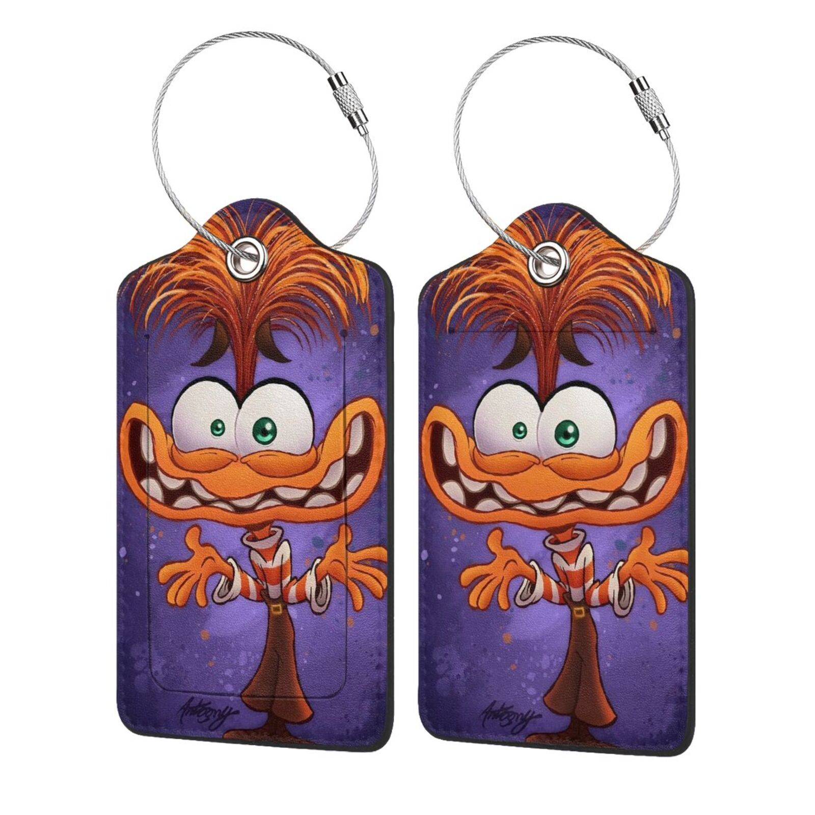 Inside Out Anxiety2 Luggage Tags for Suitcases Travel ID Identification ...