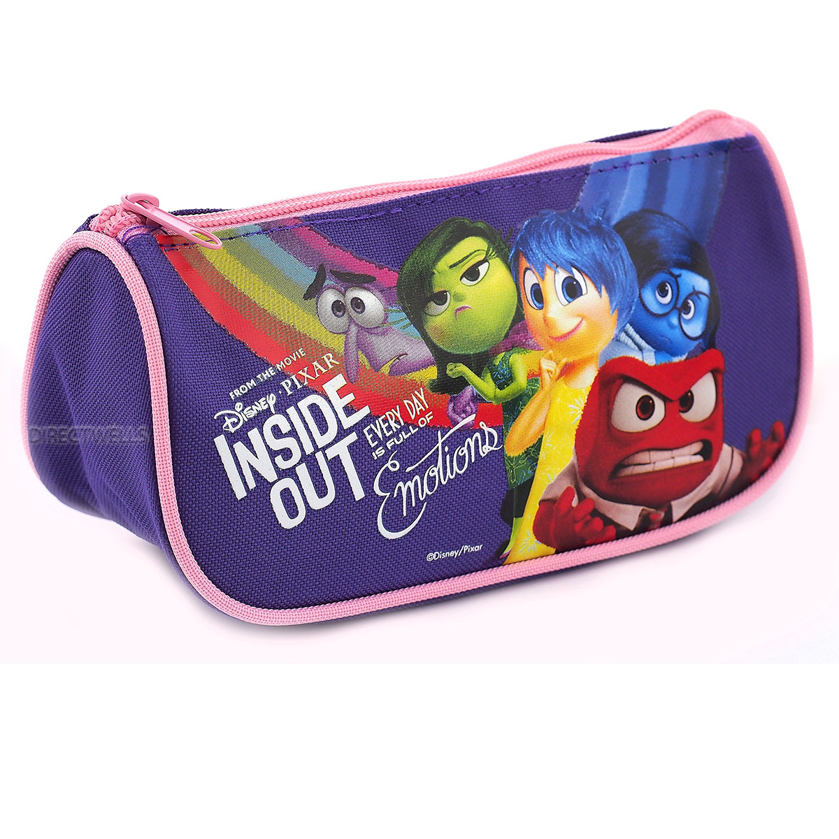 Inside Out Licensed Multi Purpose Triangle Style Purple Pencil Case ...