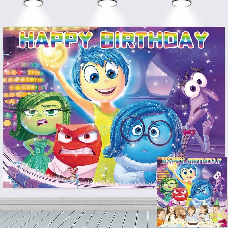 Inside Out Backdrop Banner Party Supplies Post Birthday Decorations ...