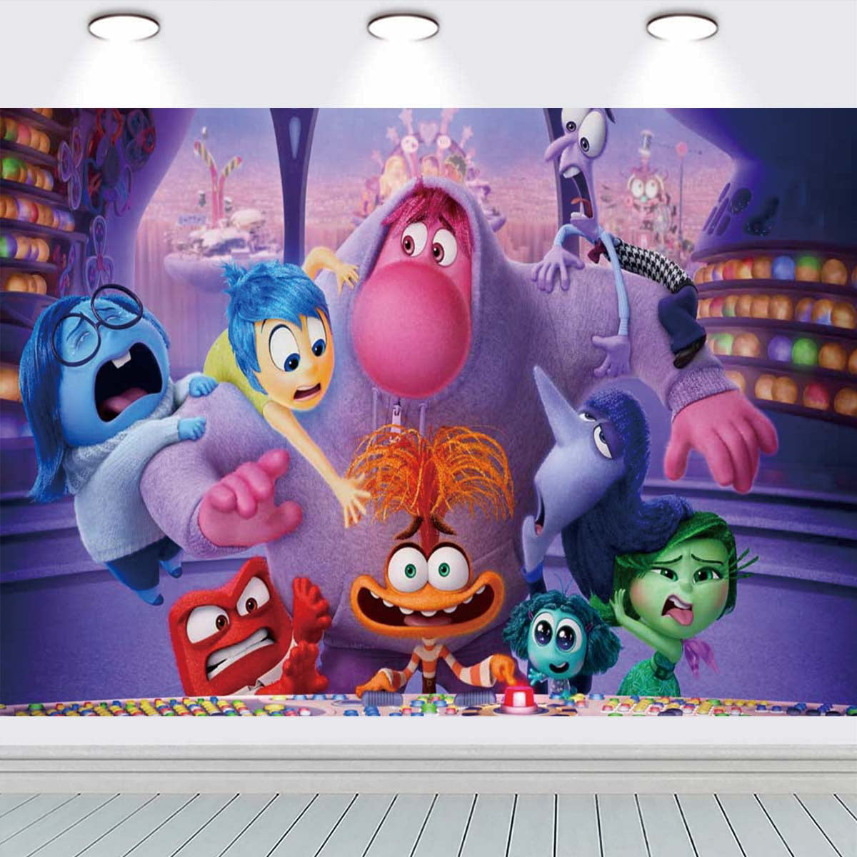Inside Out Backdrop Banner Party Supplies Poster Movie Theme Background ...