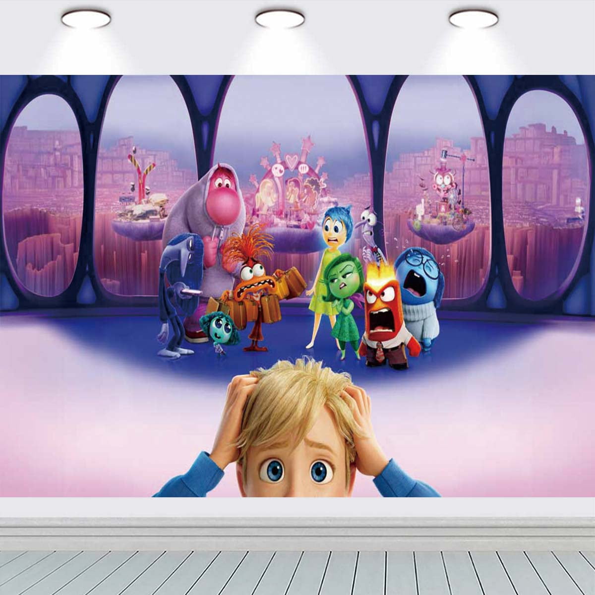Inside Out Backdrop Banner Party Supplies Poster Movie Theme Background ...