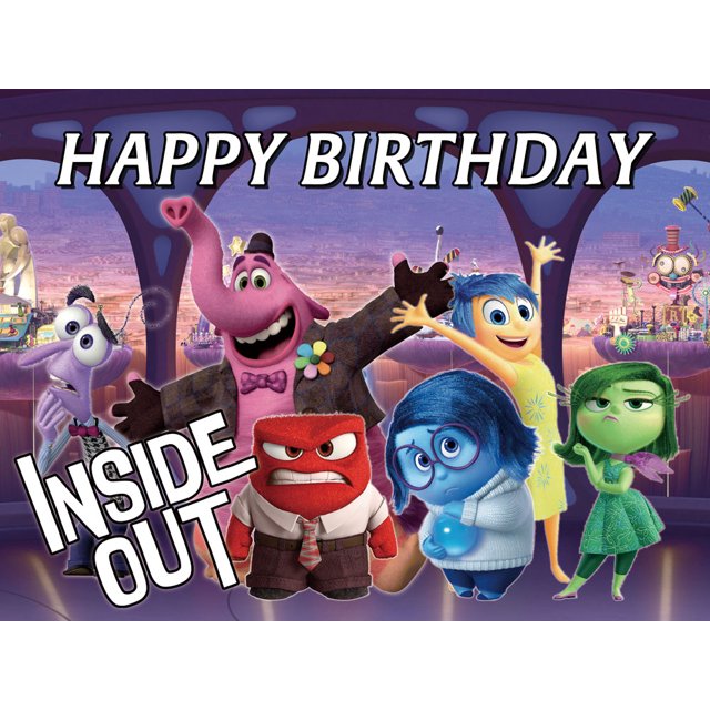 Inside Out Backdrop Banner Party Supplies Poster Movie Theme Background ...