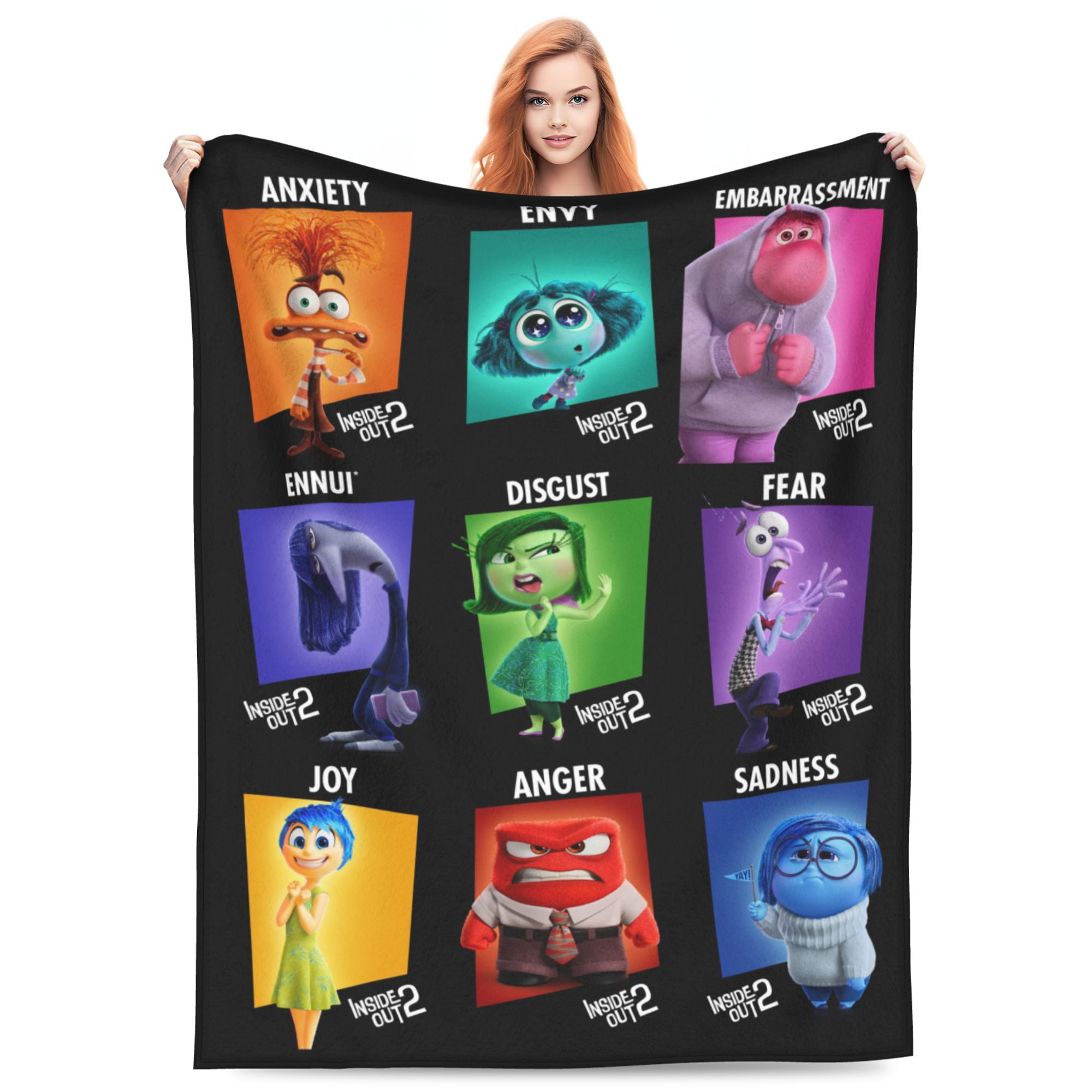 Inside Out Bed Blanket 3D Printed Throw Blanket Lightweight Super Soft ...