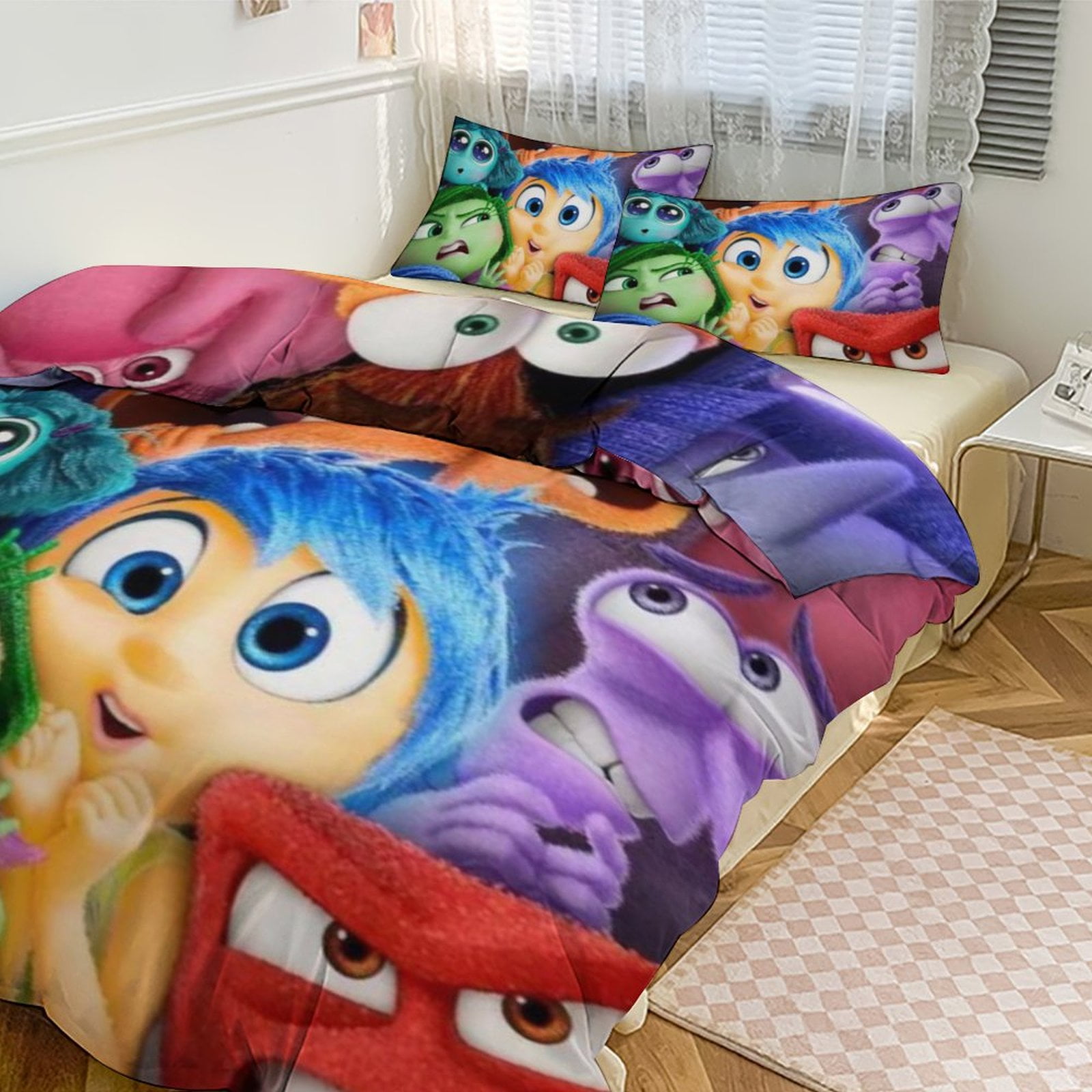 Inside Out Bed Duvet Cover Cartoon Bedding Set 3D Lightweight 3 Piece ...