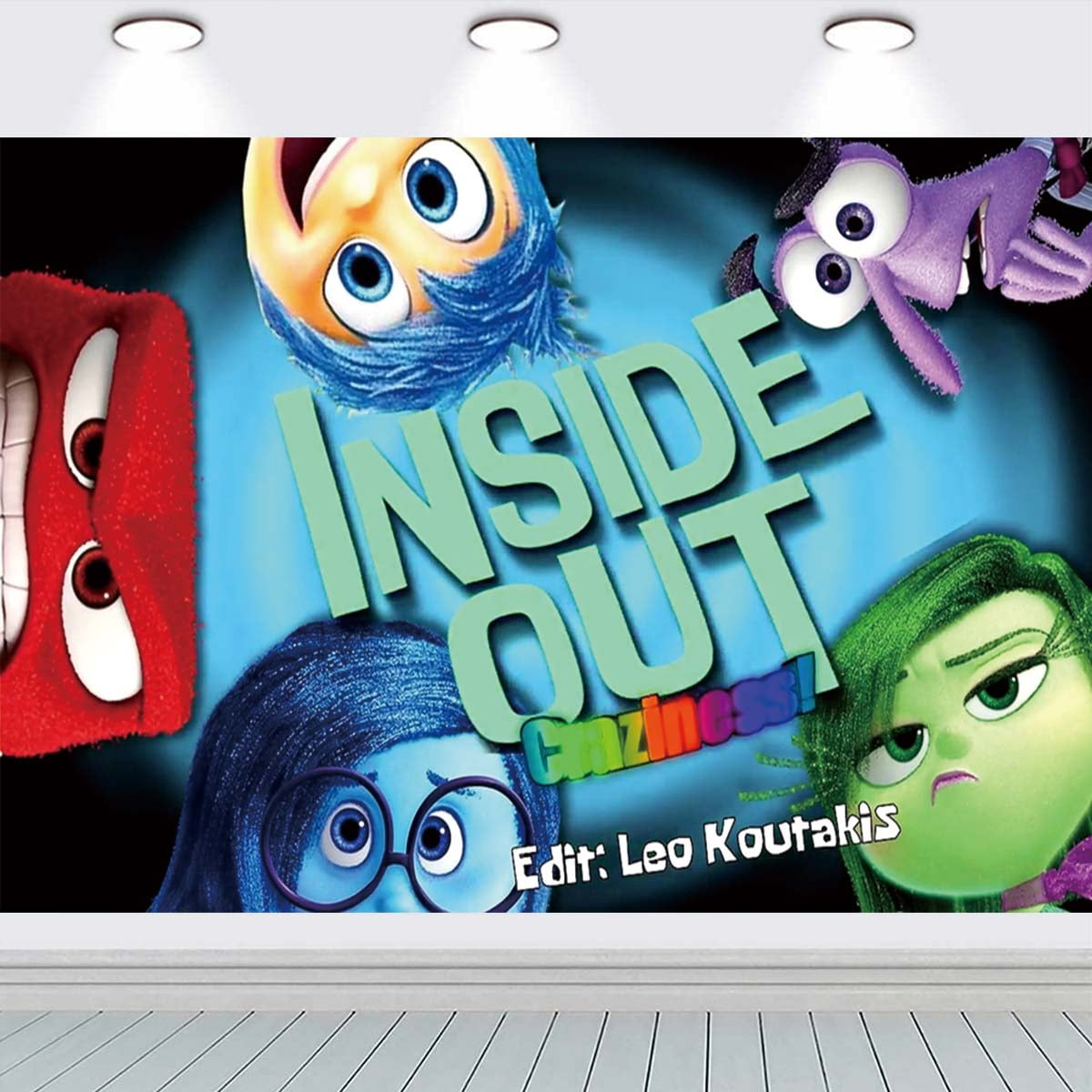 Inside Out Birthday Party Supplies Banner Backdrop Background Taspestry ...