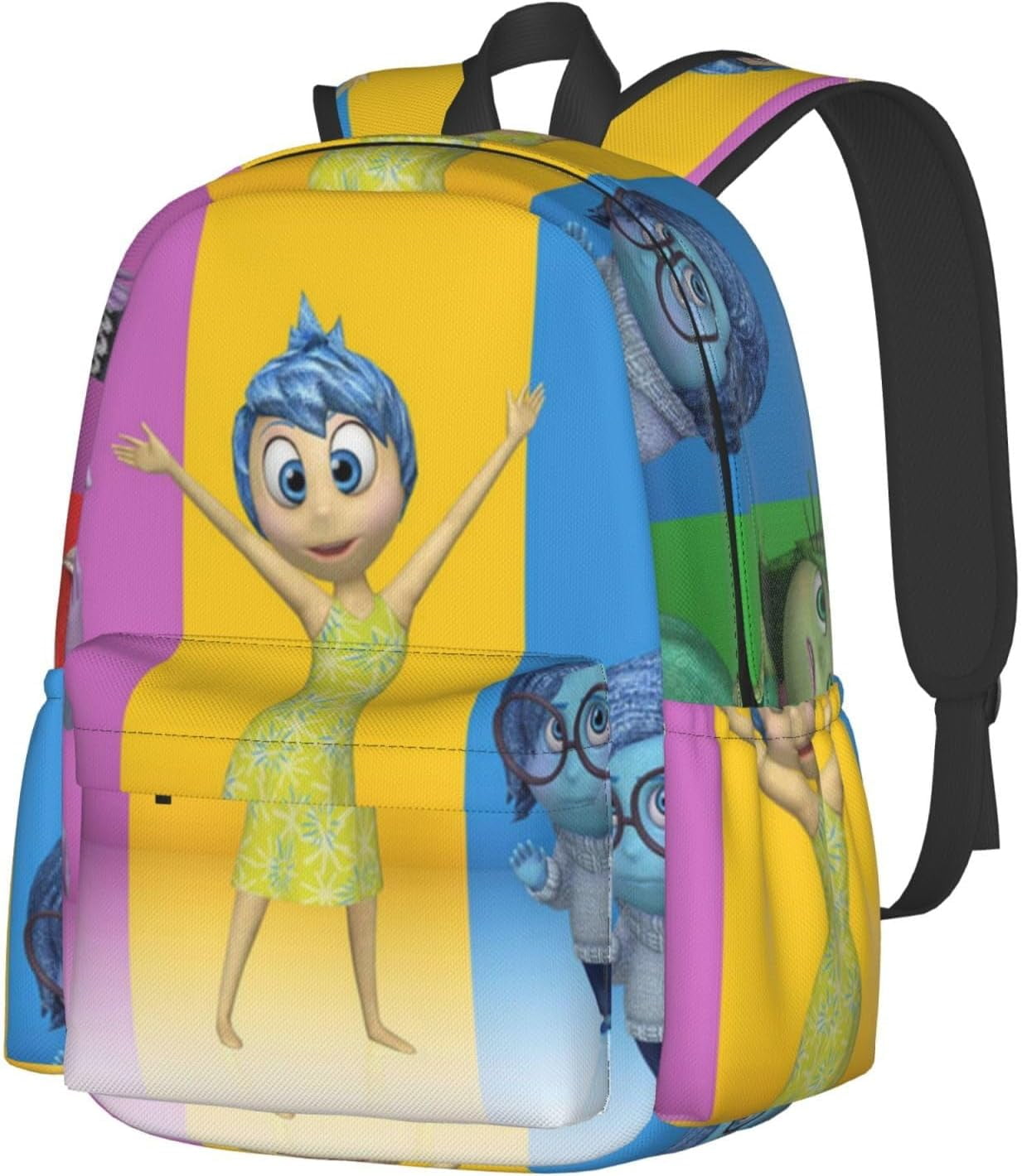 Inside Out Cartoon Unisex Laptop Backpack Large Capacity Daypack ...