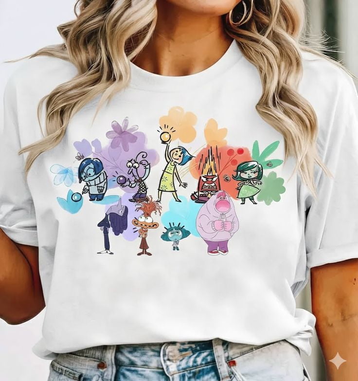 Inside-Out Characters Group Core Memory Day Graphic Tee 2024 Movie Fan ...