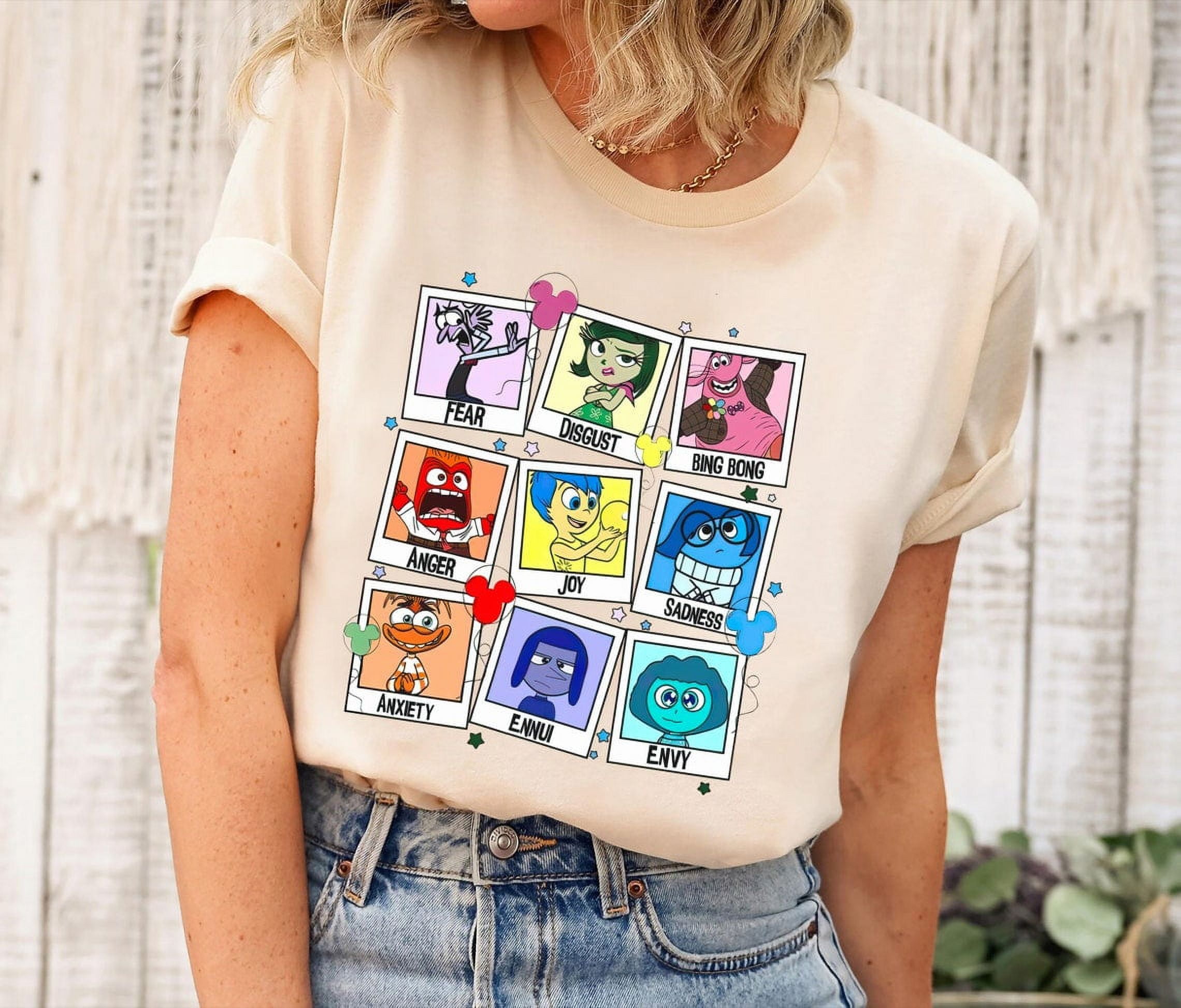 Inside Out Characters SAND Shirt, Inside Out 2 Movie 2024 T-shirt, Joy ...