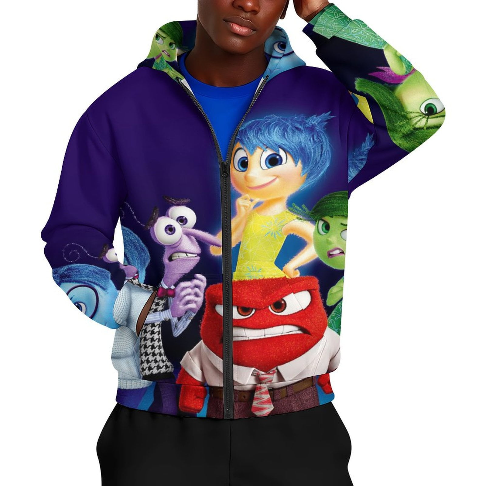 Inside Out Characters Teen Sweatshirts Zipper Hoodies Coat Jacket With ...