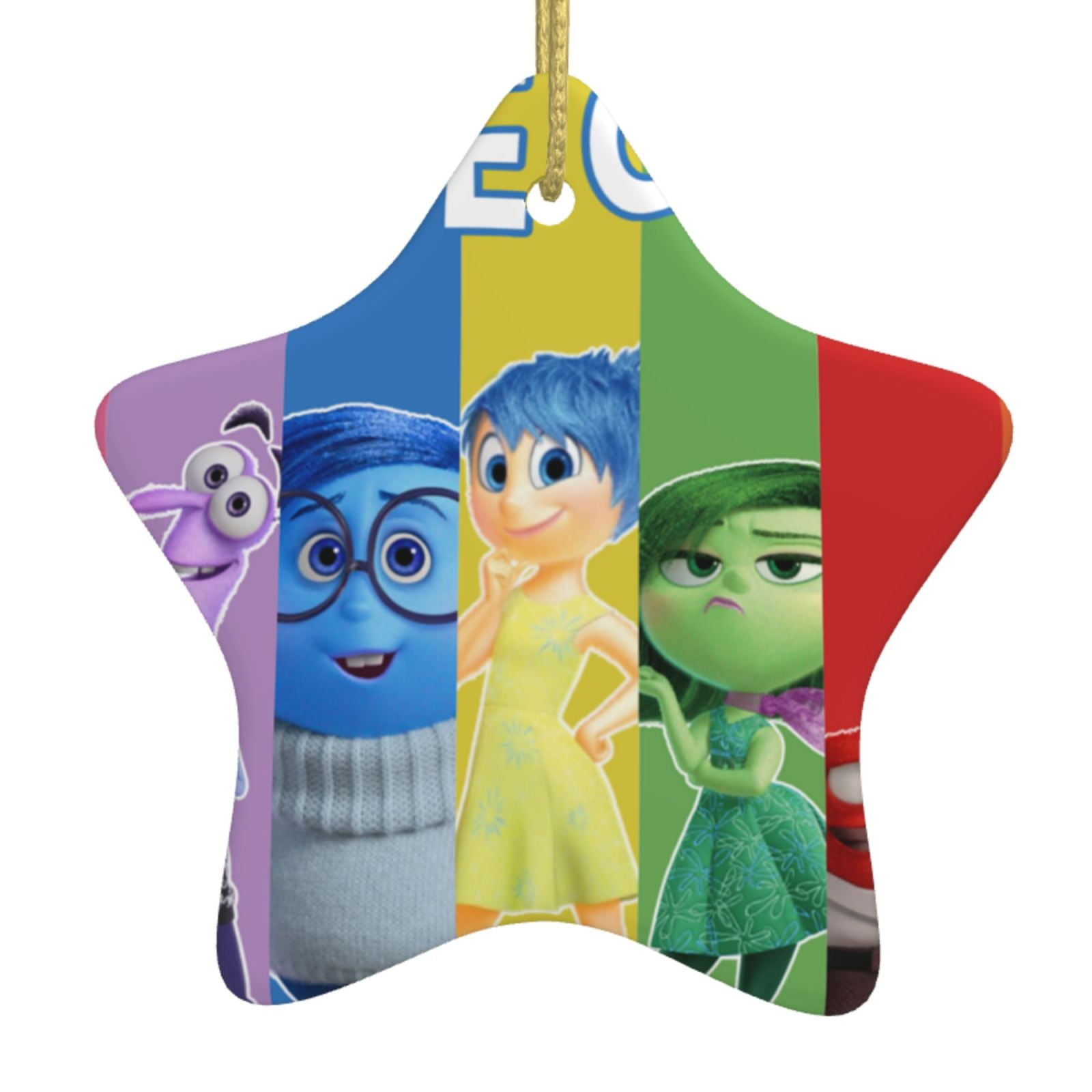Inside Out Christmas Ornaments Ceramic Star Christmas Tree Hanging Home ...