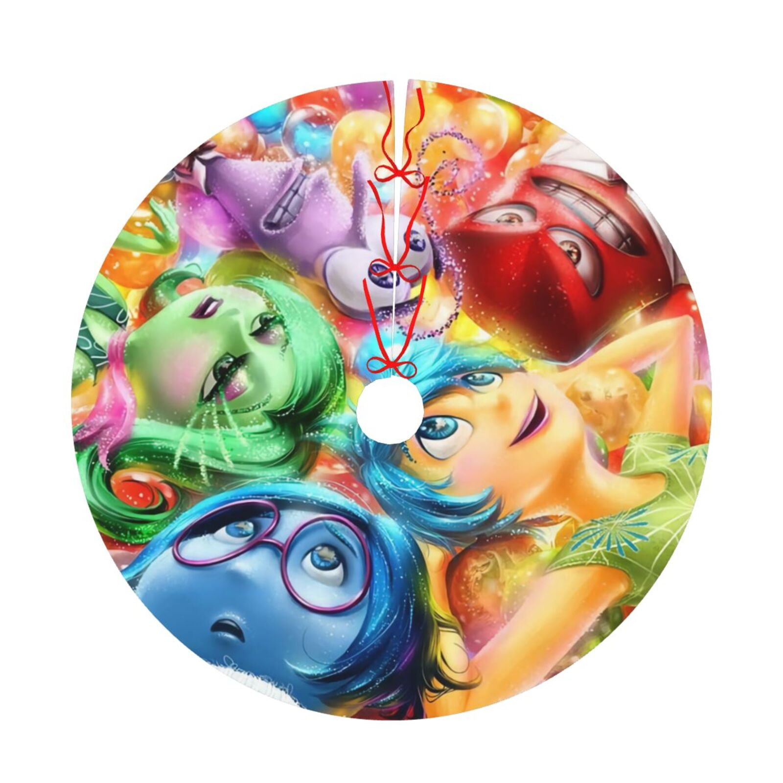 Inside Out Christmas Tree Skirt 36 Inch,Soft and Funny Merry Christmas ...