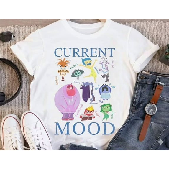 Inside-Out Current Mood Many Emotions Graphic Tee Today I Feel Shirt ...