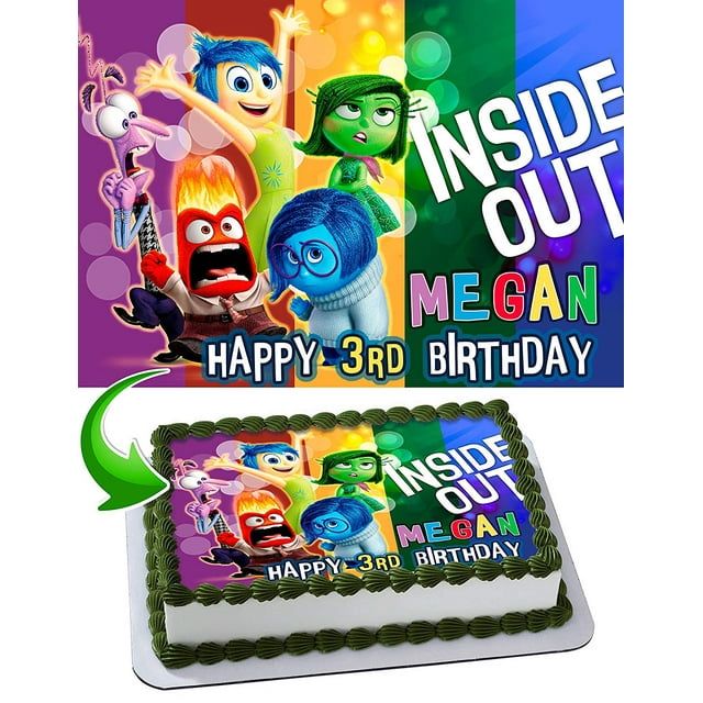 Inside Out - Edible Cake Topper - 11.7 x 17.5 Inches 1/2 Sheet ...