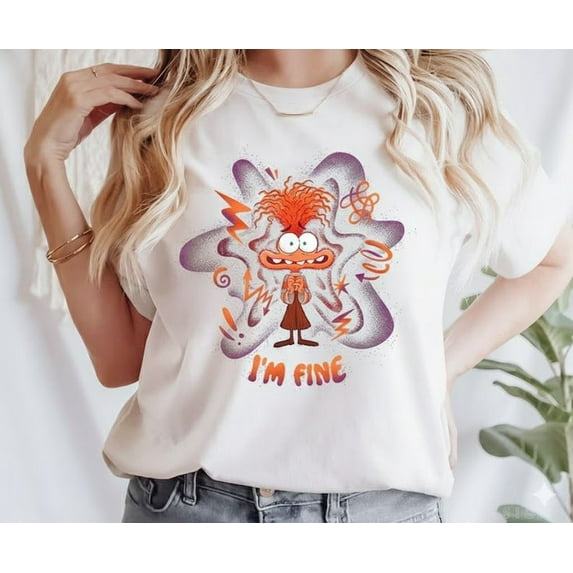 Inside-Out Emotions Anxietyyy I’m Fine Comfort Colors Graphic Tee ...