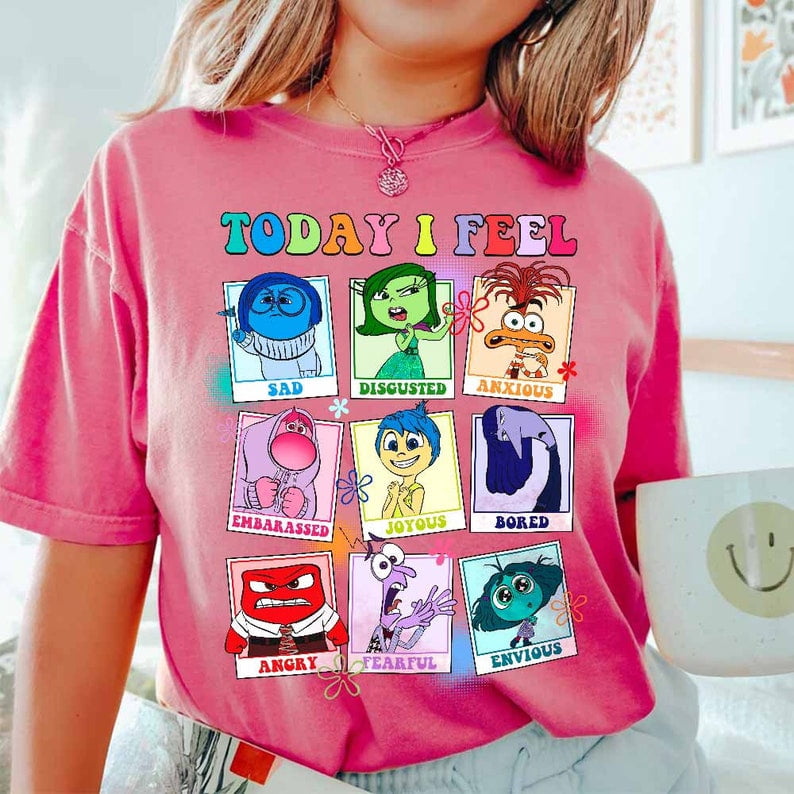 Inside Out Emotions Characters T-shirt, Inside Out 2 Character Tee ...