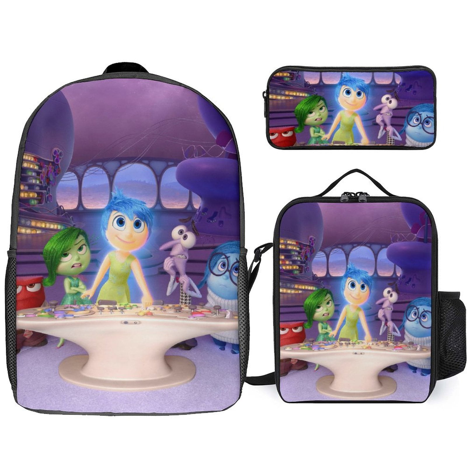 Inside Out Film Backpack With Lunch Bag Pencil Case Set Schoolbag ...