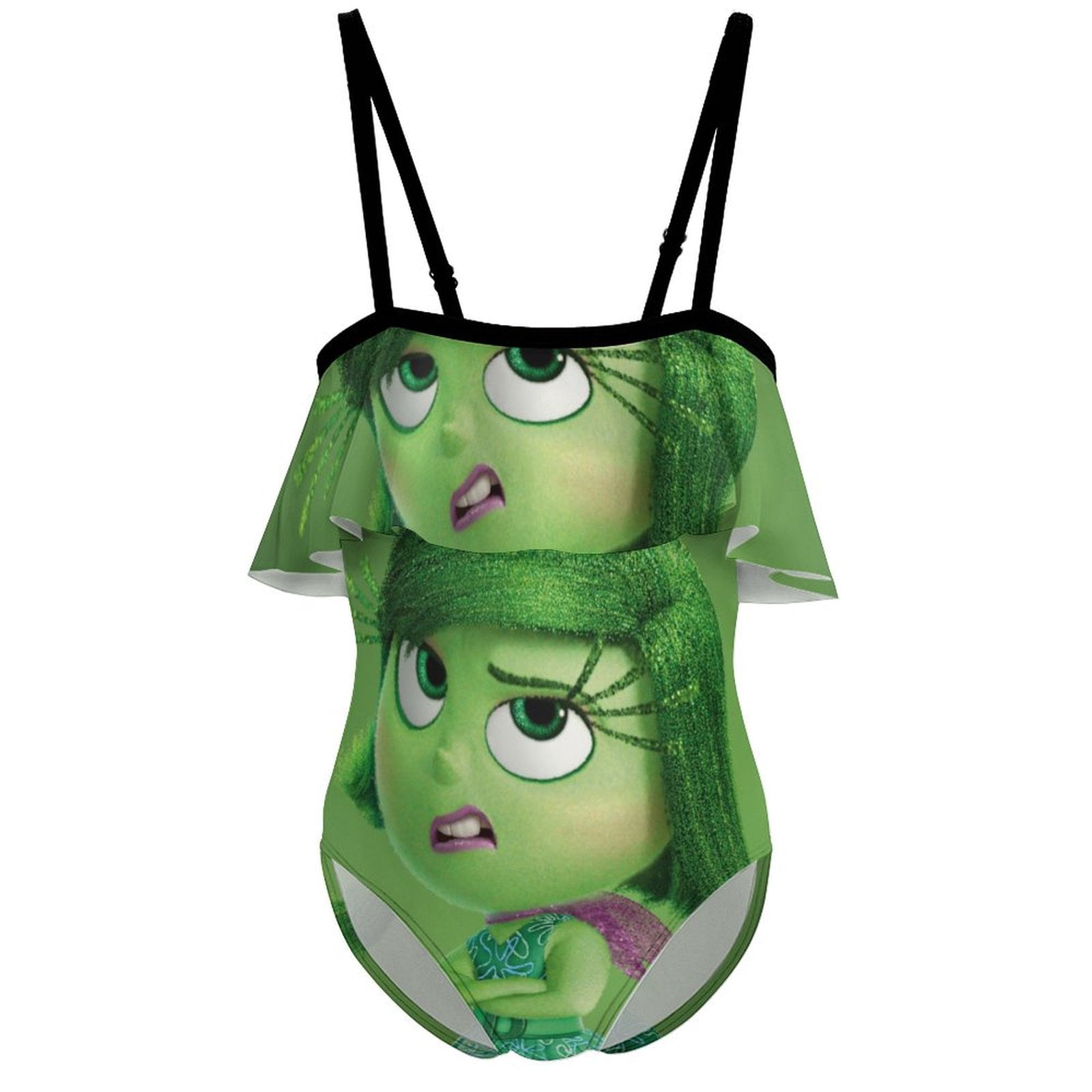 Inside Out Film Children's Swimsuit Adjustable Off Shoulder Ruffle ...