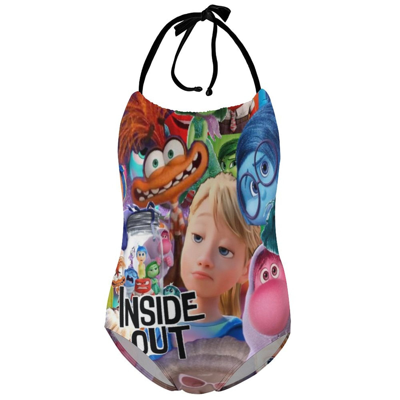 Inside Out Girl's One-Piece Swimsuit Bathing Suit Soft Stretchy ...