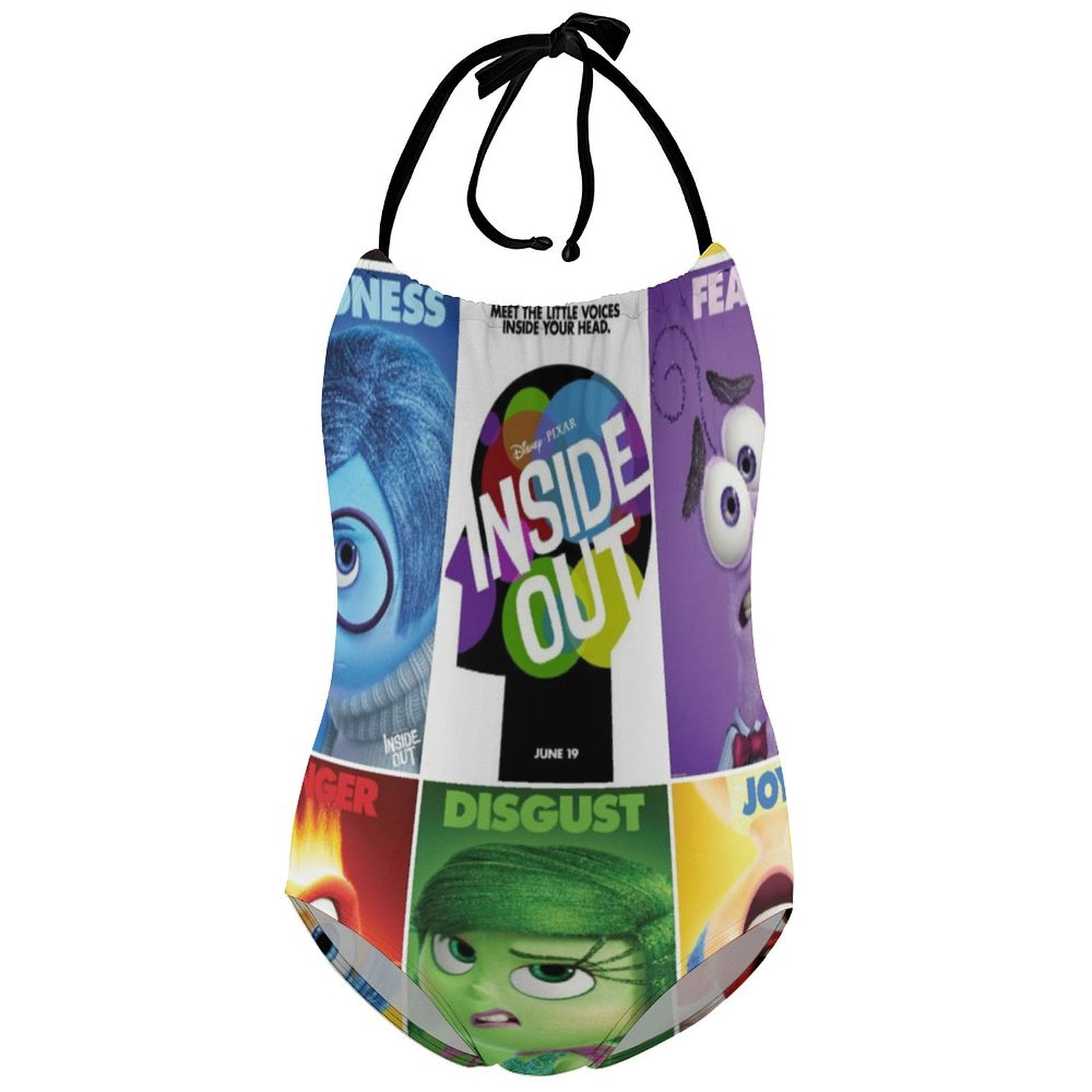 Inside Out Girl's One-Piece Swimsuit Bathing Suit Soft Stretchy ...