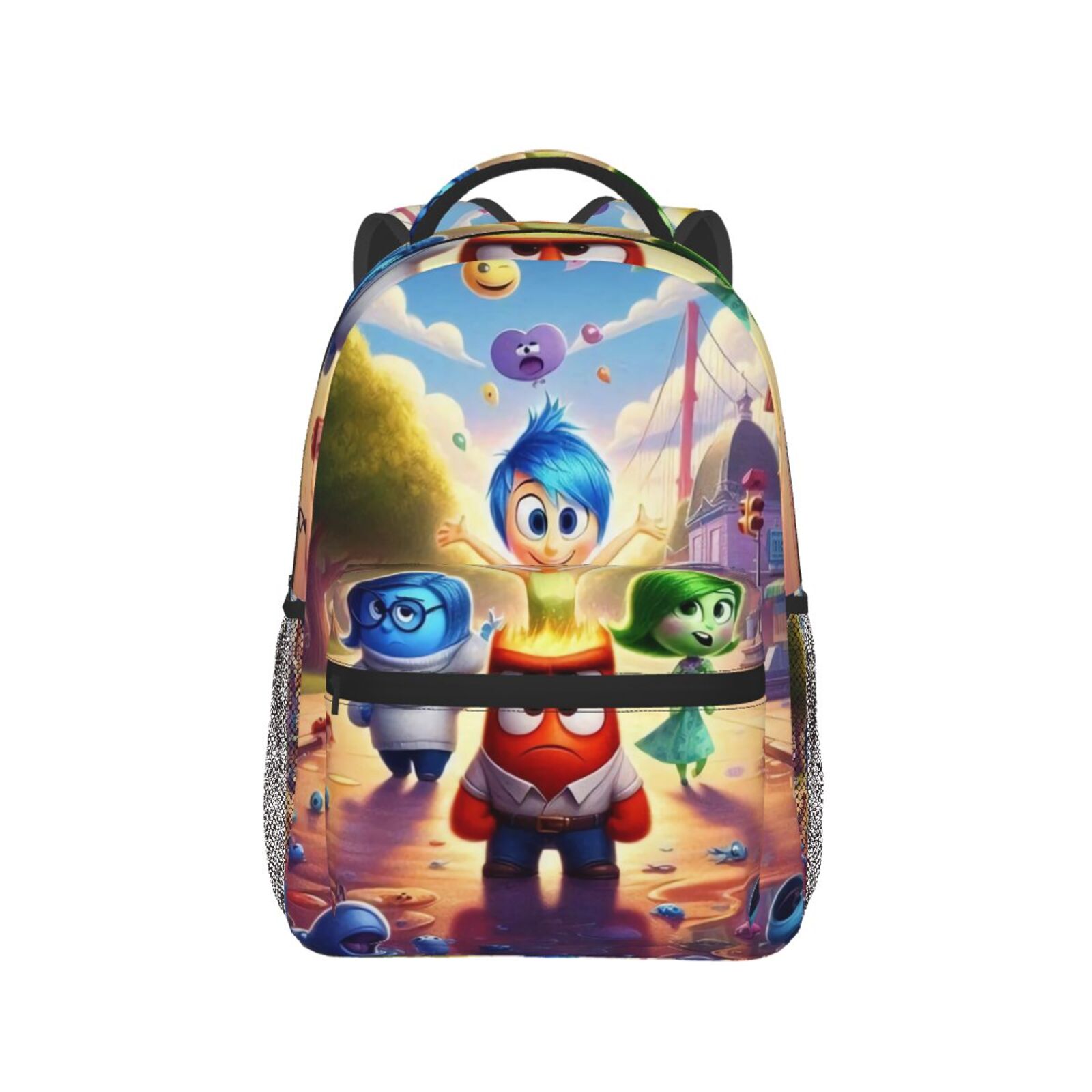 Inside Out Joy Angry Disgust Sadness Backpack,Polyester Travel Backpack ...