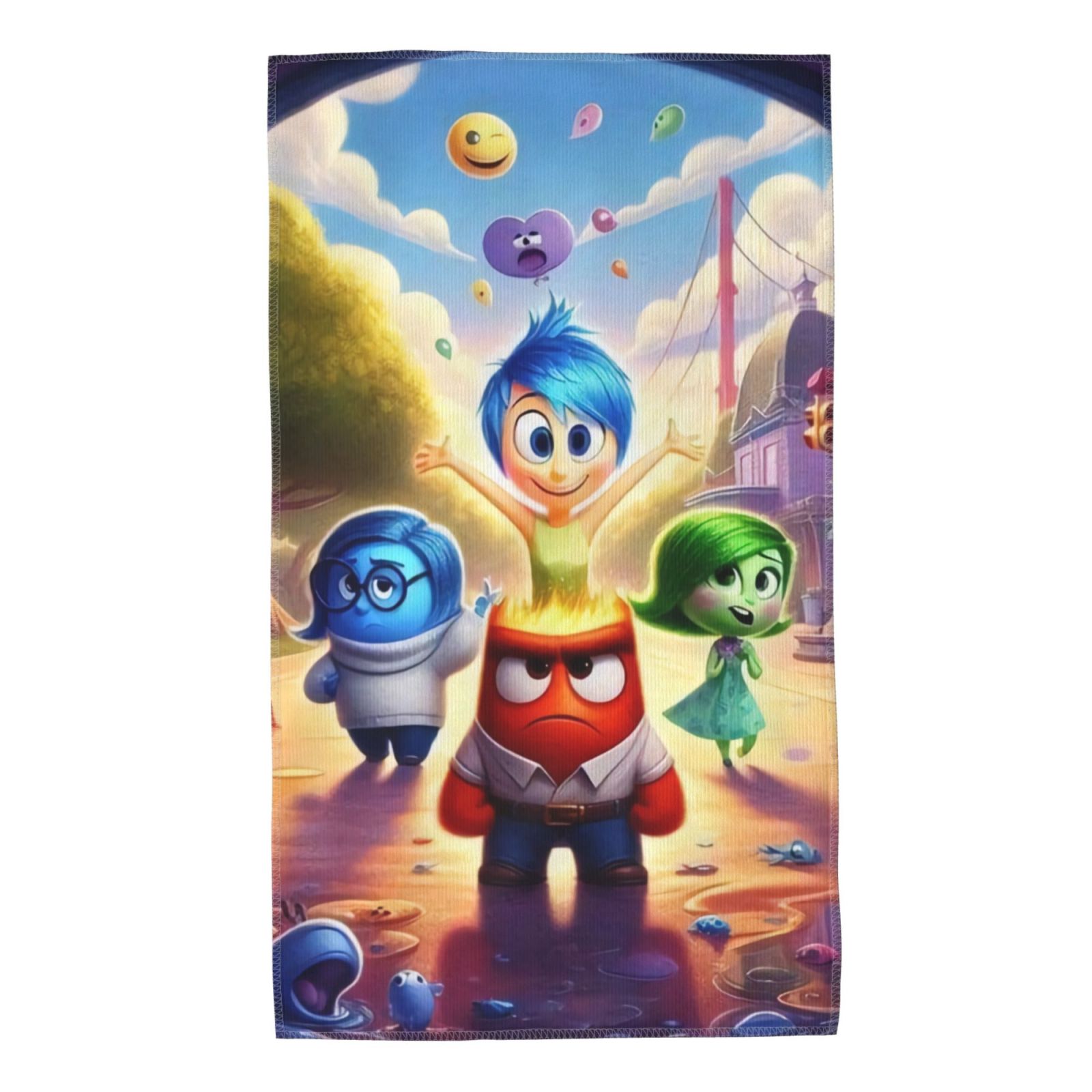 Inside Out Joy Angry Disgust Sadness Towels,Towels for Bathroom,Hand ...