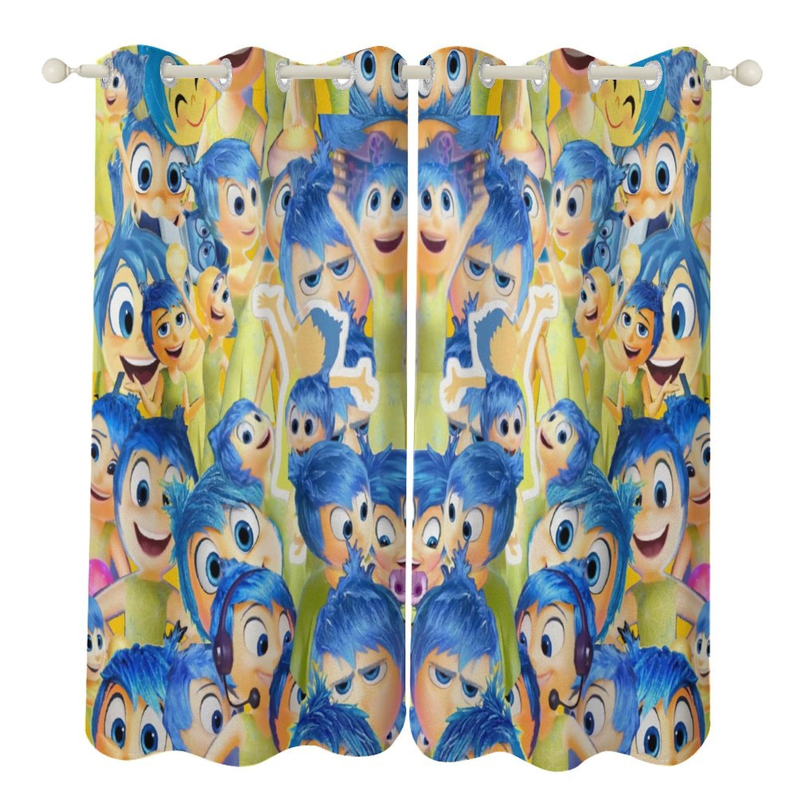 Inside Out Joy Curtains 72 Inch,Blackout Curtains,Cartoon Curtains for ...