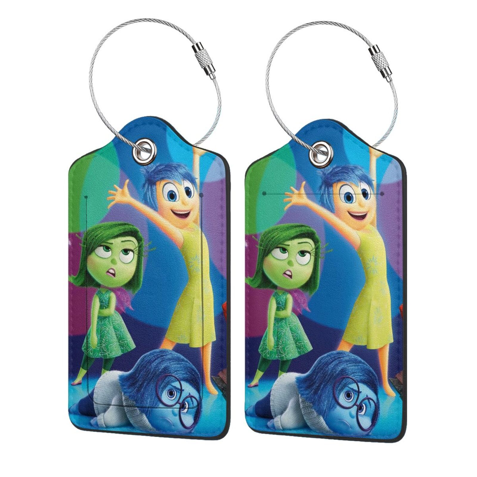 Inside Out Joy Disgust Ennui88 Luggage Tags for Suitcases Travel ID ...