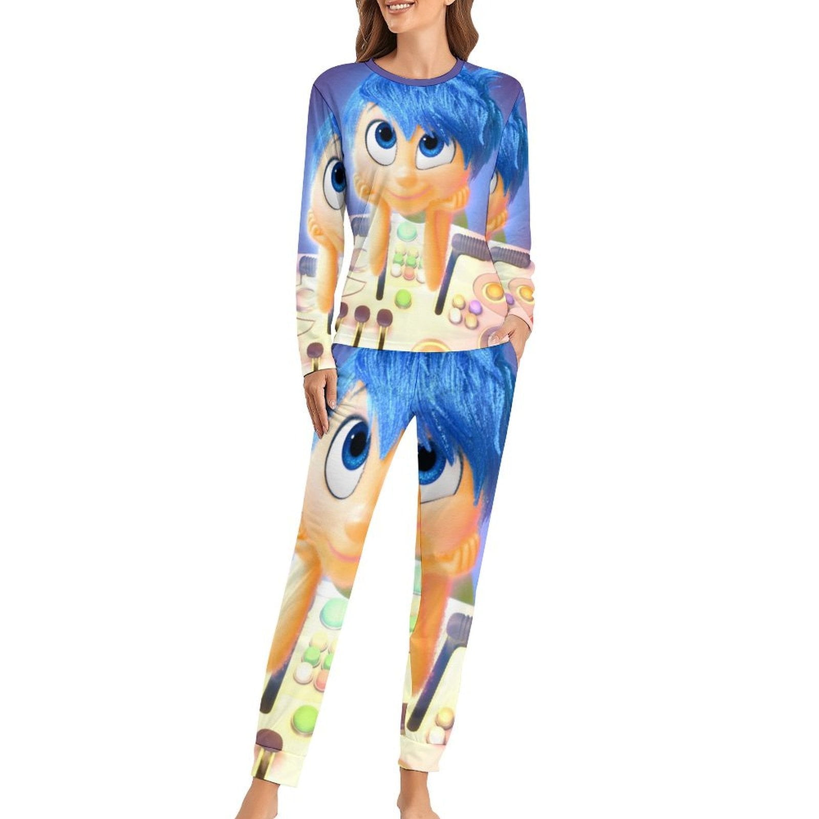 Inside Out Joy Womens Pajama Set Loungewear Cozy Soft House Wear Sets ...