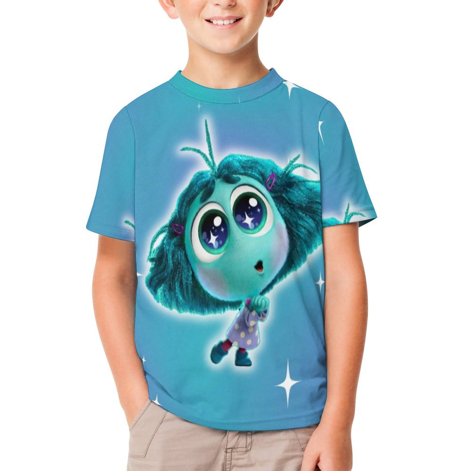 Inside Out Kid Shirts Unisex Casual Tops 3D Print Graphic Tees Short ...