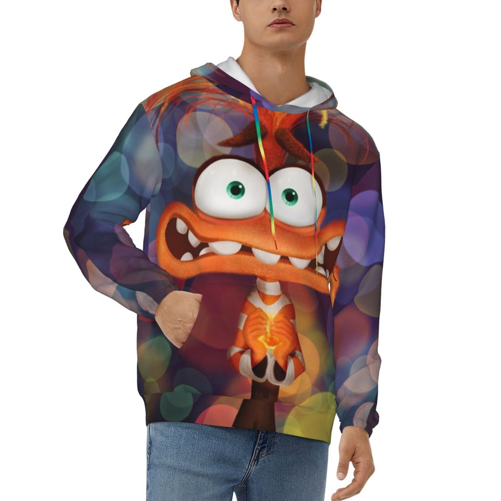 Inside Out Men's Hoodie With Color Drawstrings Sweatshirt Hooded ...